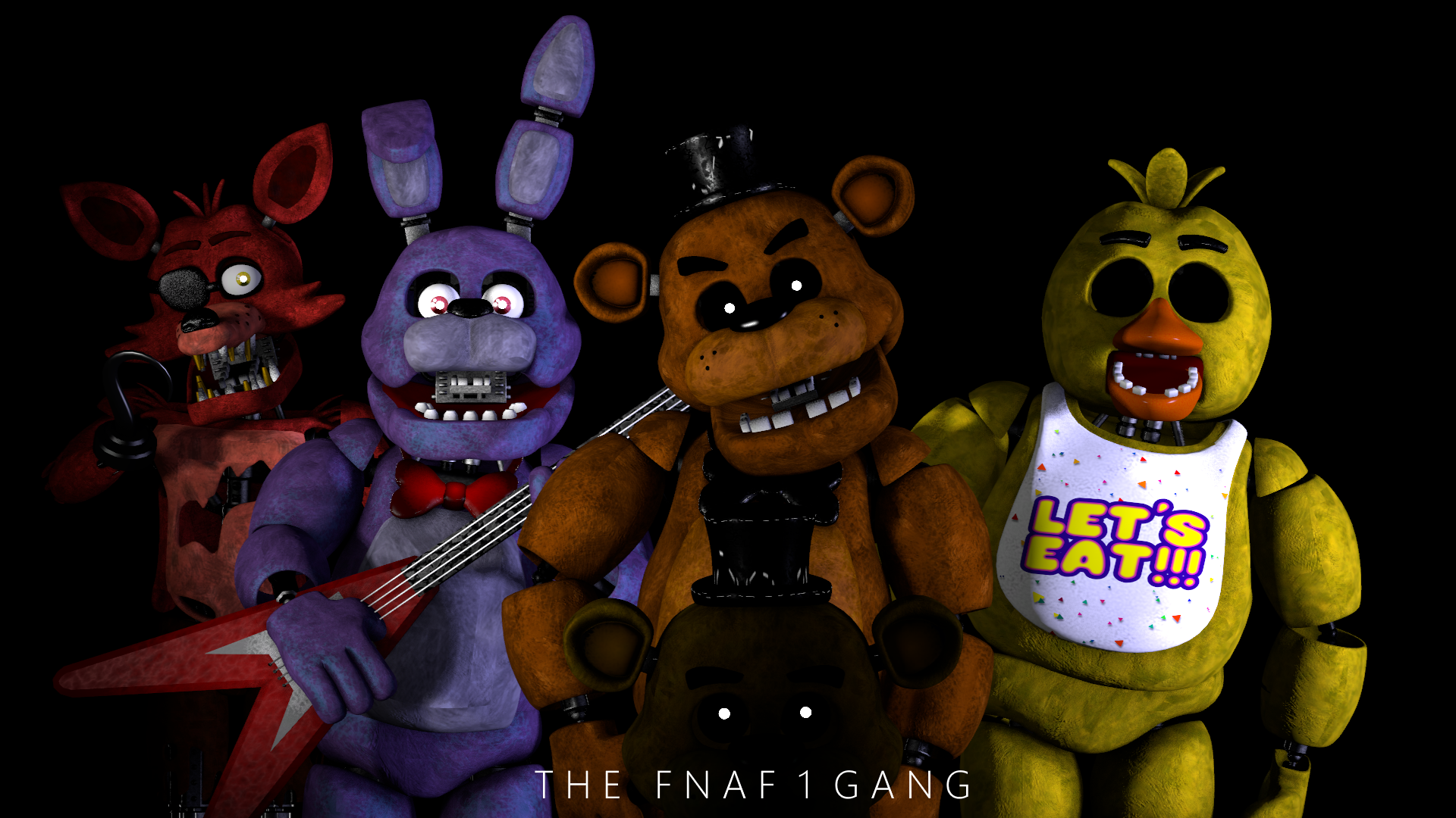 The Spooper on Game Jolt: "The FNaF 1 Gang! Models go to: TEAM VR"