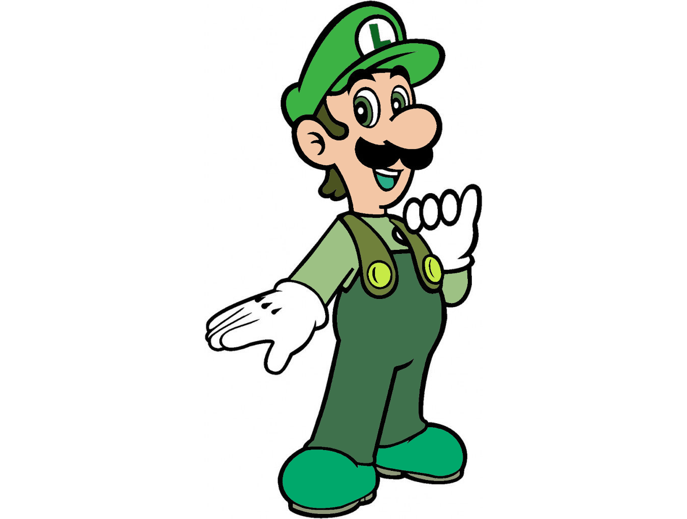 Luigice124 on Game Jolt: "I made Luigi with different shades of Green ...