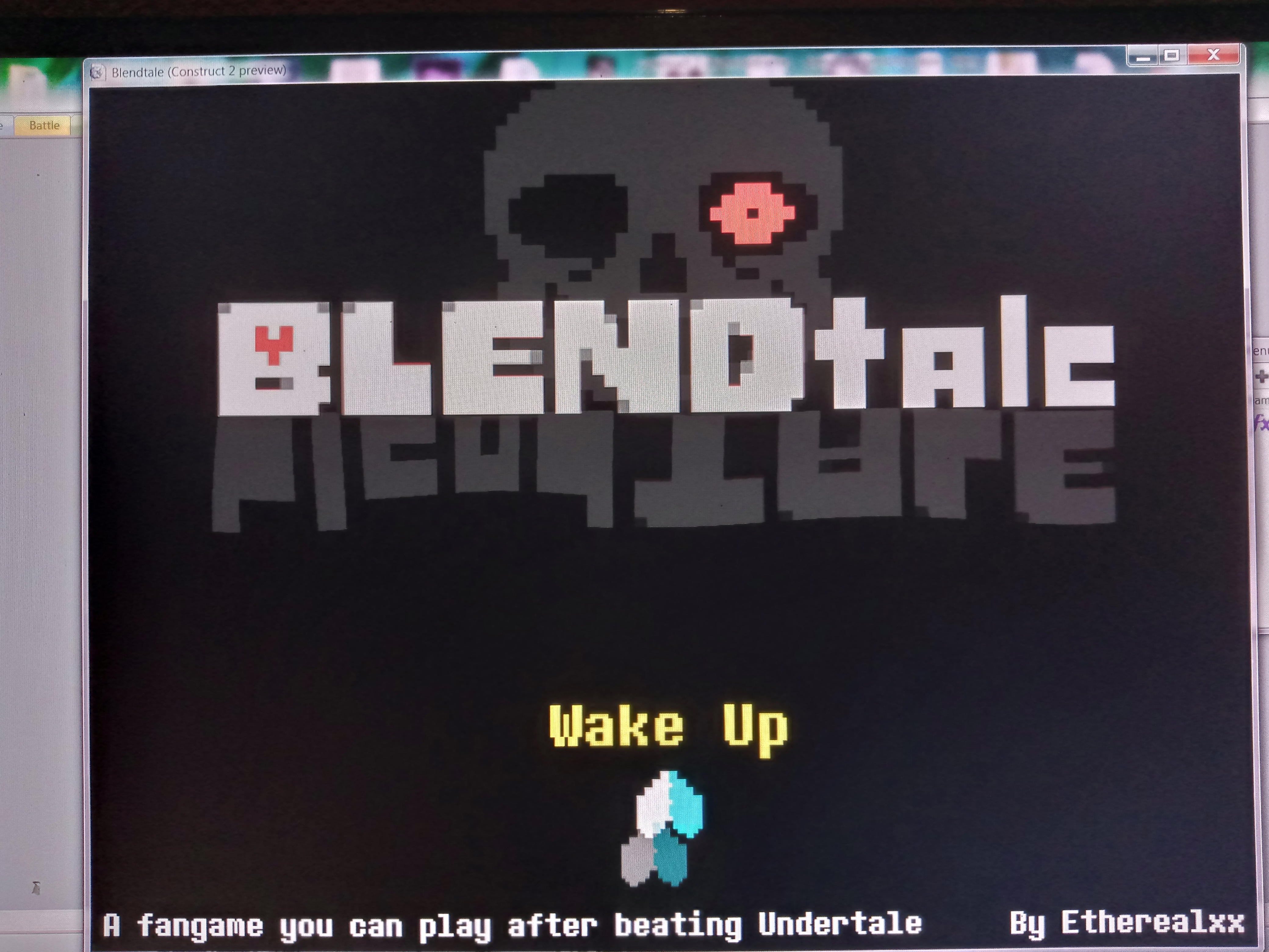 WIP Menu Screen - Blendtale: Undertale AU Fangame by etherealxx - Game Jolt