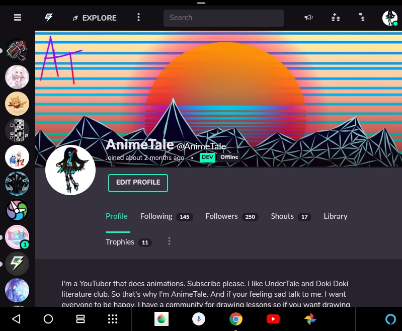 AnimeTale on Game Jolt: "Yes!! My new banner is finished I'm very proud ...