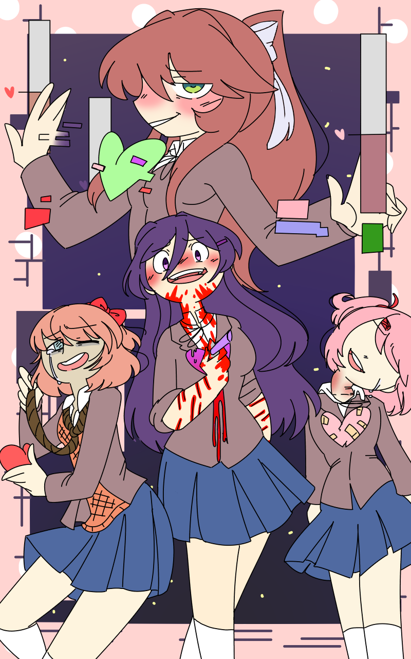 Atara Gracia on Game Jolt: "some old doki doki fanart I made"