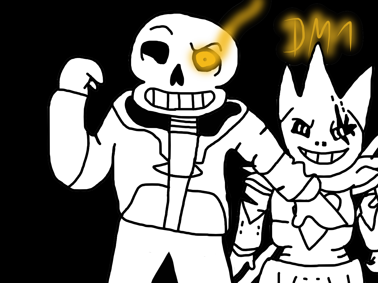 Dominikowski1 on Game Jolt: "Distrust Sans Phase 3 Fanart W.I.P. Fanart ...