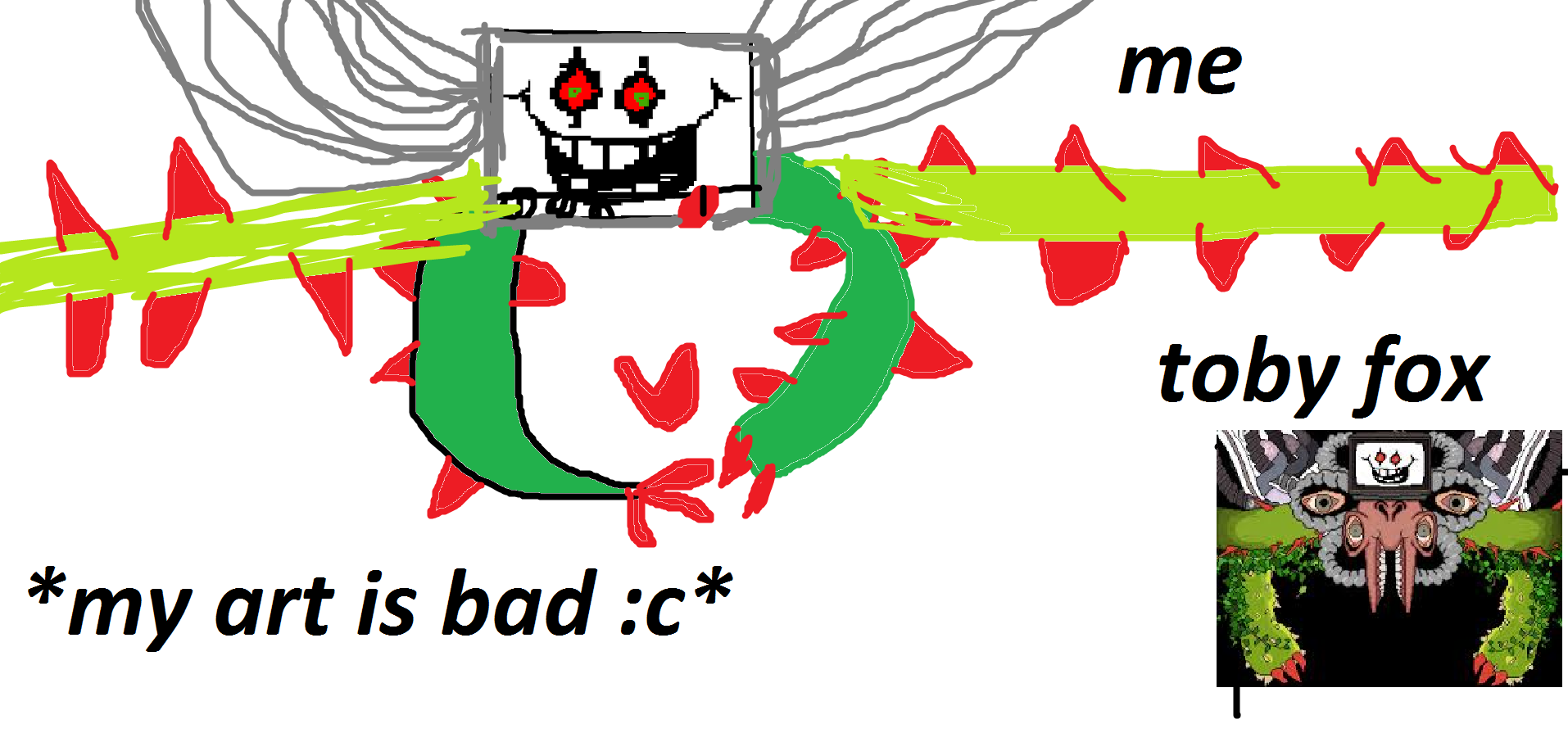 UNDERTALE DOG on Game Jolt: "OMEGA FLOWEY! UNDERTALE FANART TOBY FOX OR ...