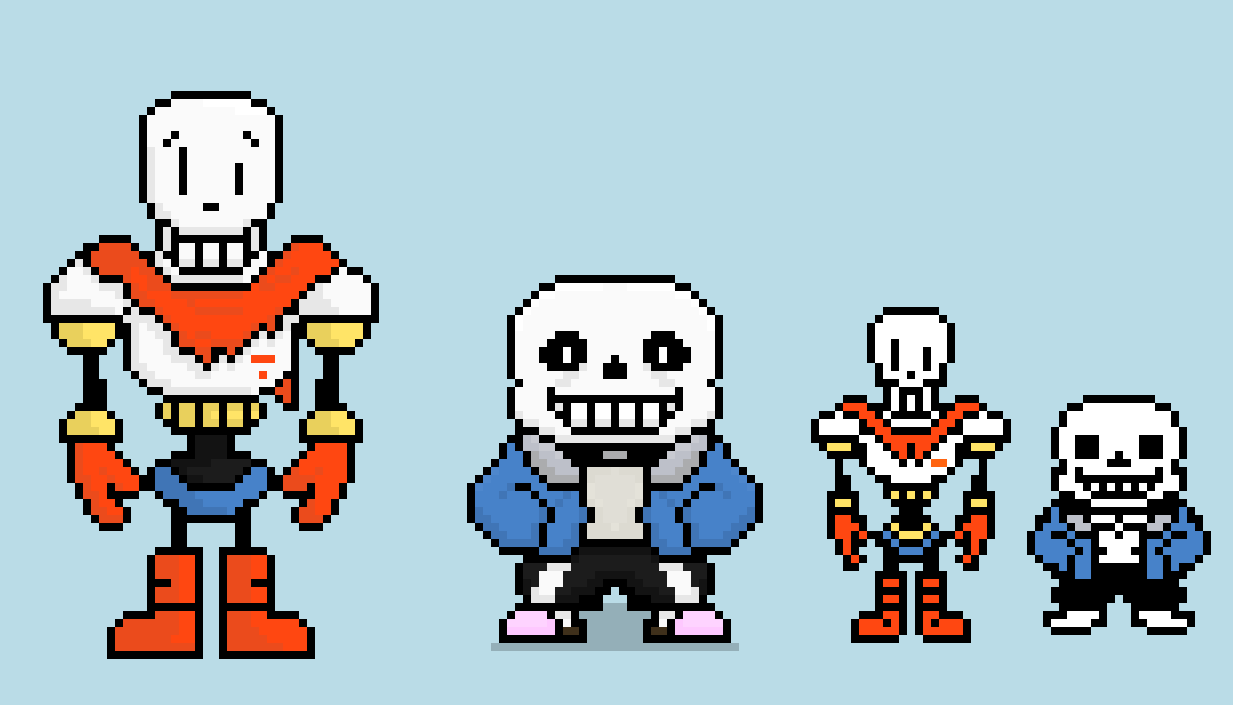 The Skele-Bros, from Undertale aka Sans(right) and Papyrus(left) (I ...