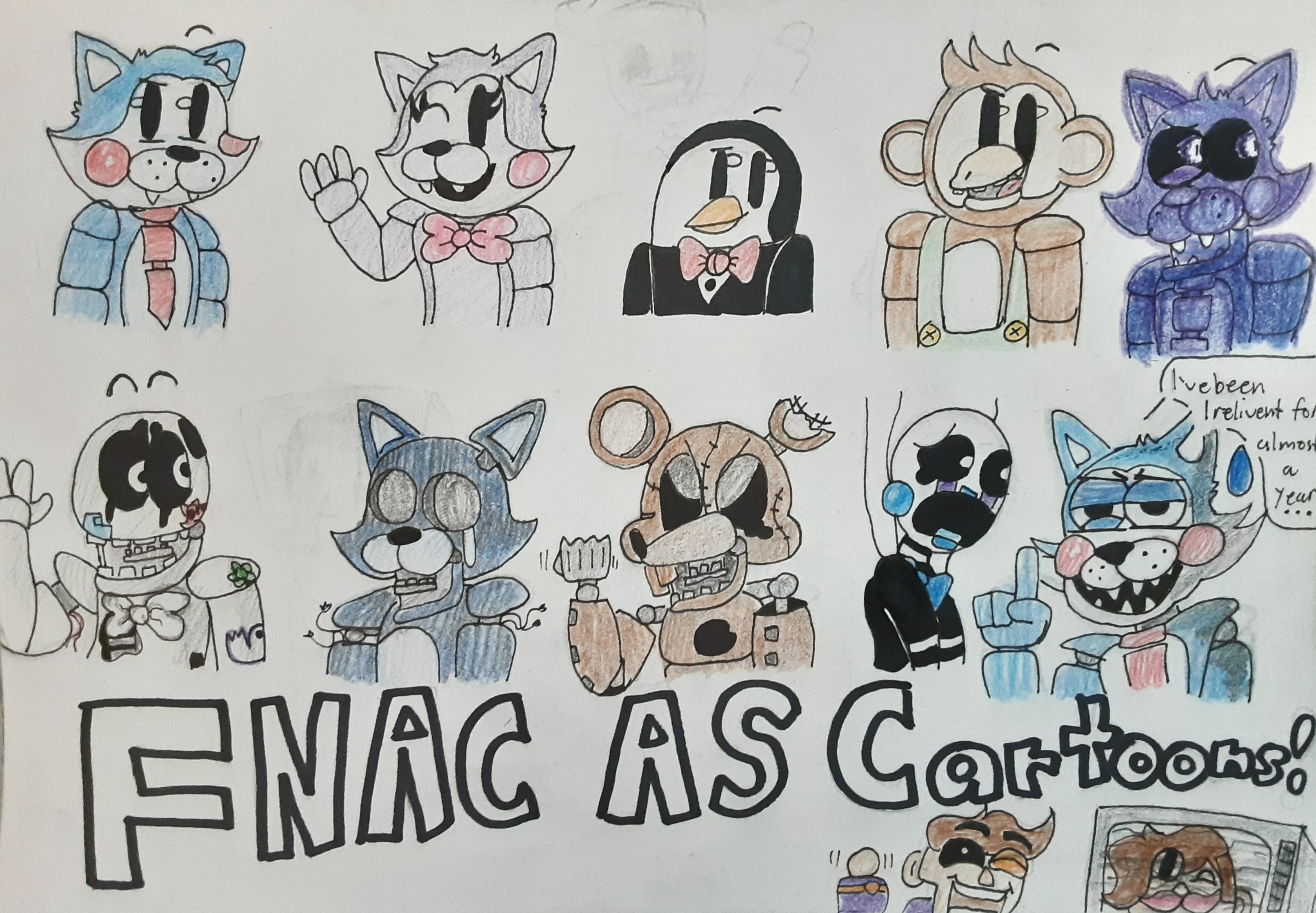 🎃 ThirdTimeLucky 🎃 on Game Jolt: "Fnac:R as cartoons! I did this ...