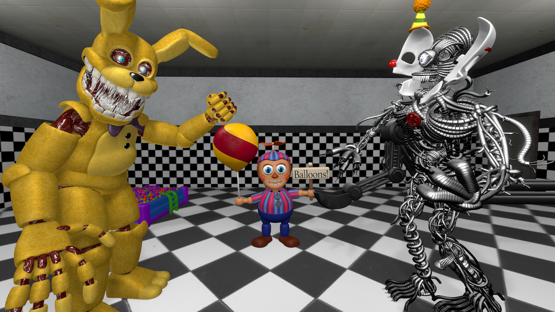 PirateHeavygj on Game Jolt: "ITP Springbonnie vs Ennard. idea from ...