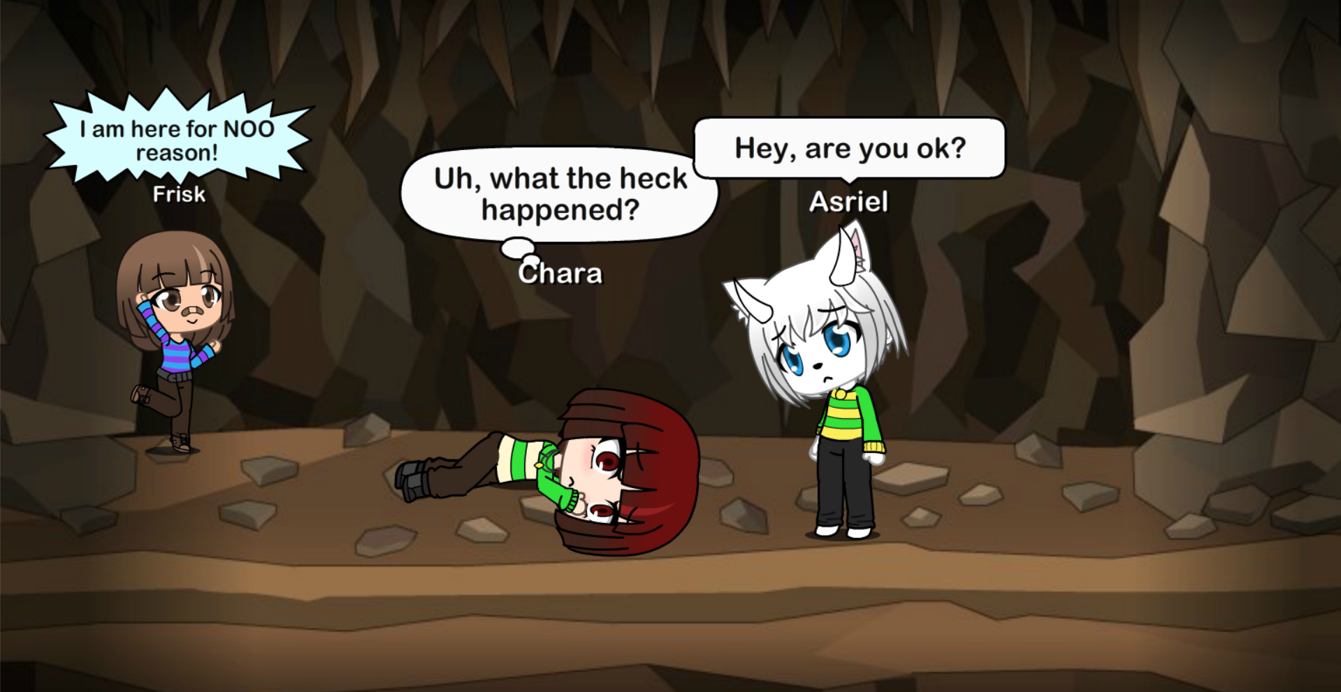 LUKElcs on Game Jolt: "The scene where Chara falls into the Underground ...