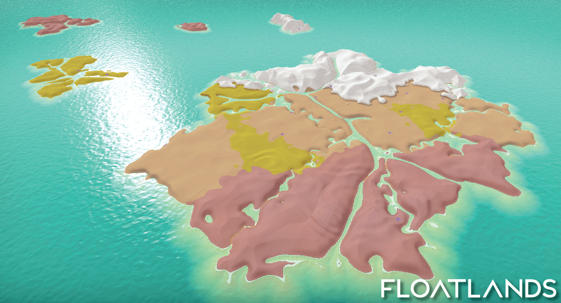 Procedurally generated example of Mainland and nearby ground island ...