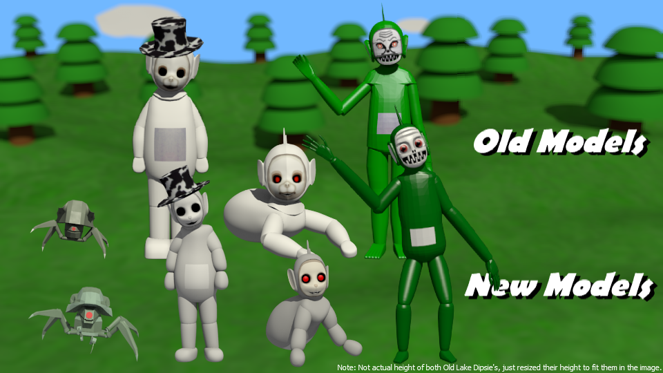 New Models: The Three Tubbies and the Droid! Now, for these models ...