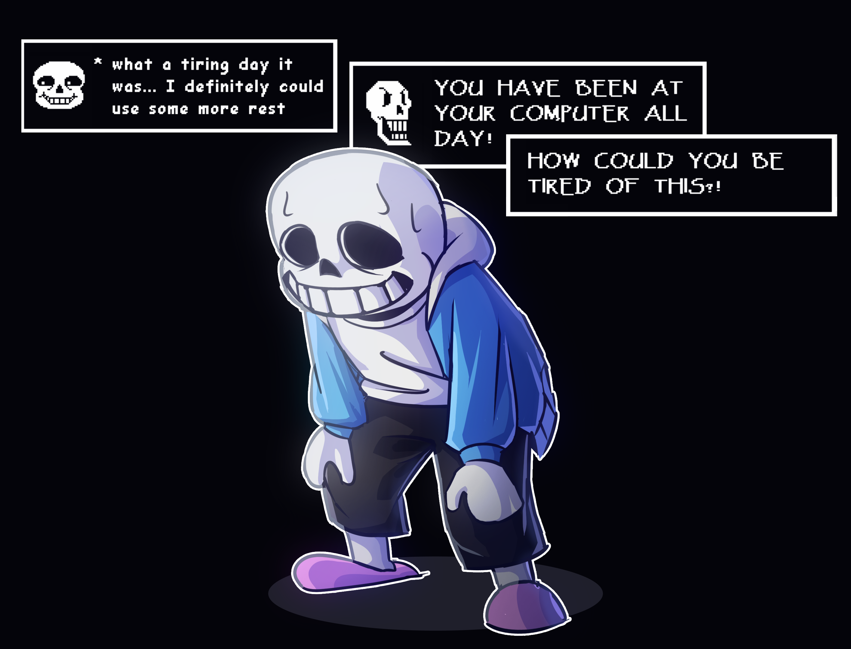 Safebooru - 2boys 2d black background black shorts brothers comic sans ...